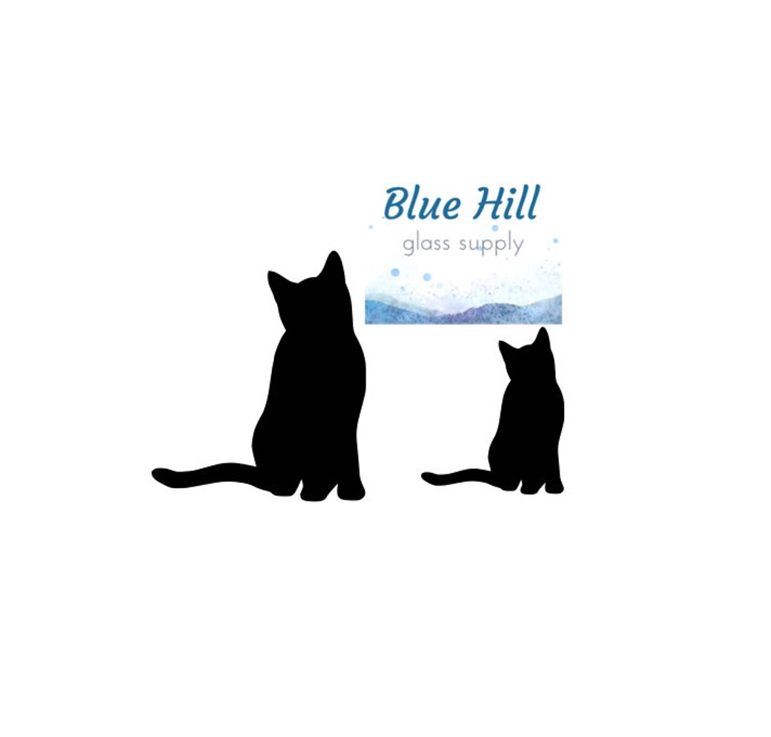 Cat Sitting Fusible Glass Precut - 96 COE - 90 COE - Cats for Fusing ...