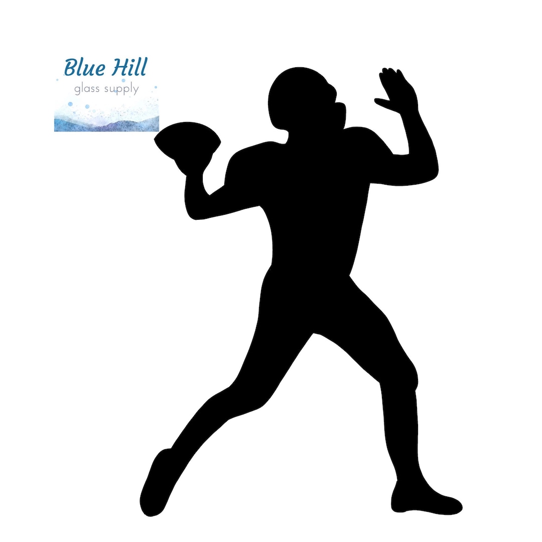 Football Player Precut Glass Shape People Glass Precut Sport American ...