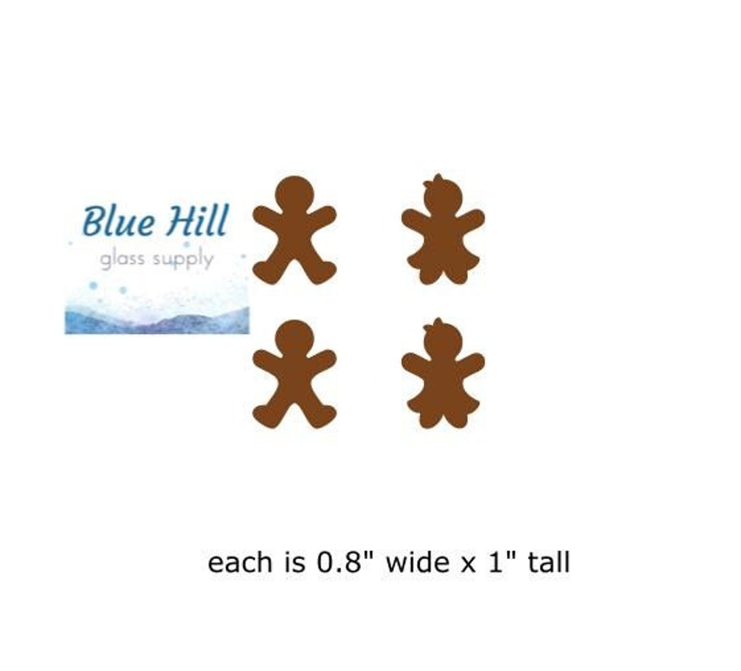 Gingerbread 4 Pack Precut Glass Shape - Ornaments - Fusible 90 and 96 ...