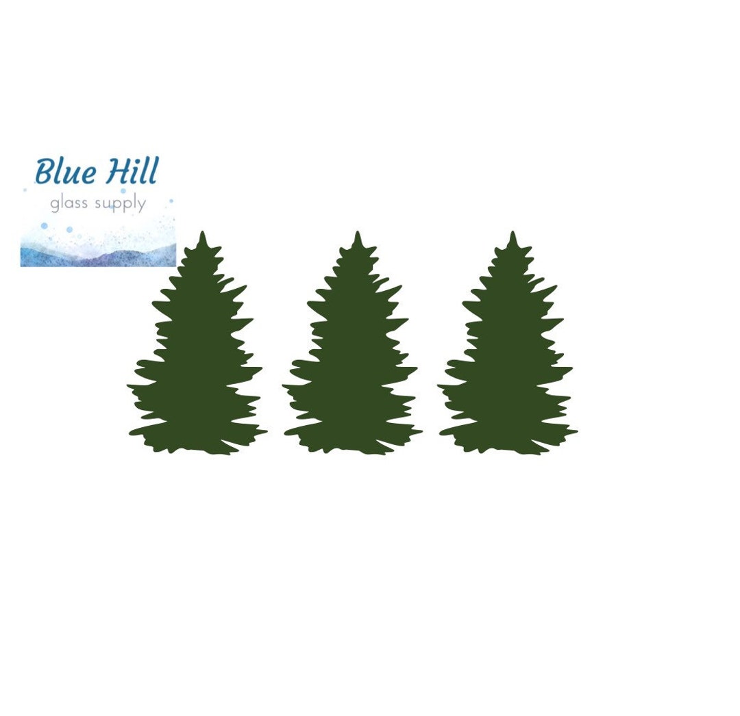 Pine Tree 3 Pack Precut Glass 96 COE Glass or 90 COE for Fusing ...