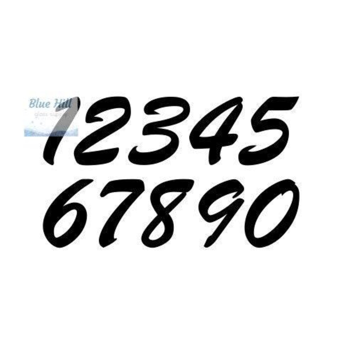 96 COE 2- 3” Precut Glass Numbers Script - Fusible Glass - Precut Glass ...