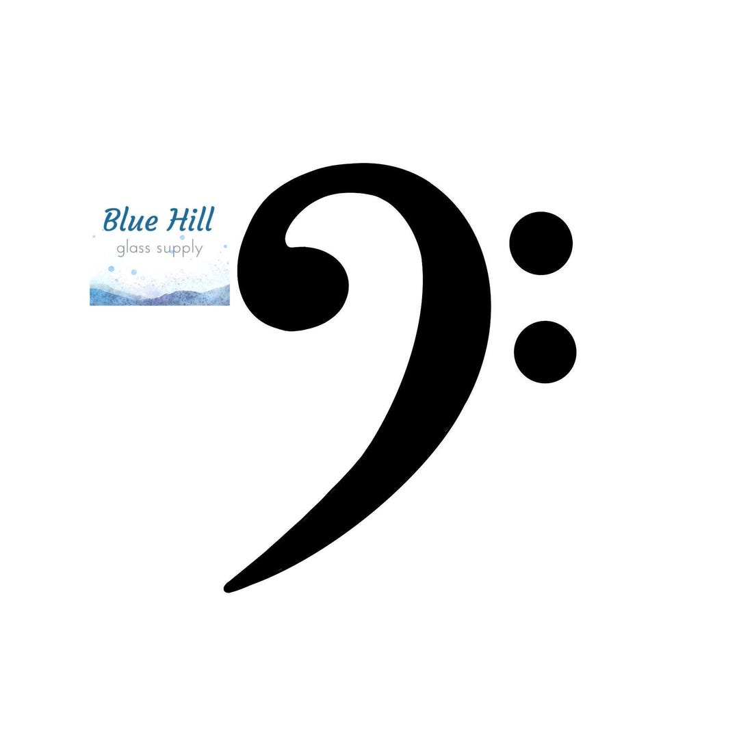 Bass Clef 3 Piece Precut Glass Shape - for Glass Art - Mosaic Art ...