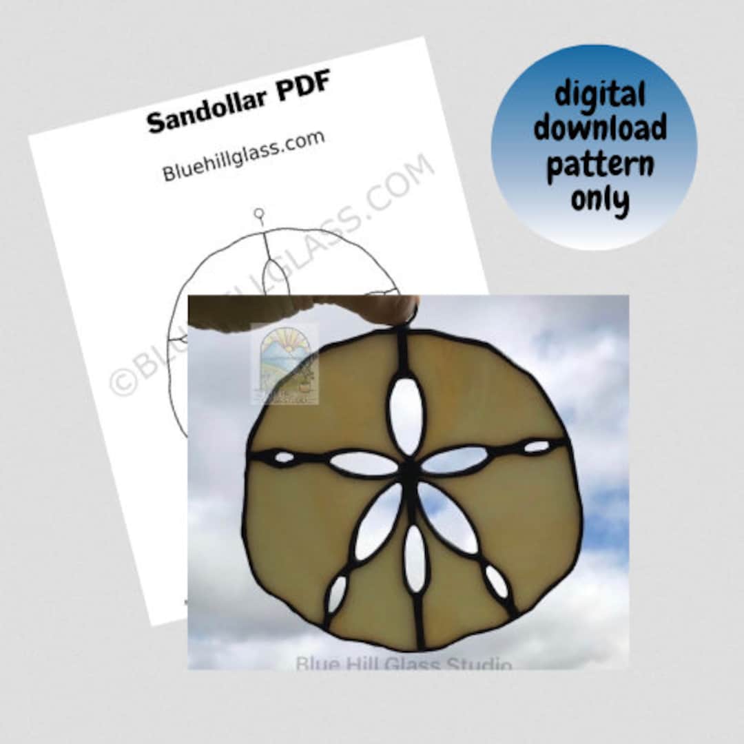 Sand Dollar Stained Glass Pattern - Digital Download Only - Stained ...