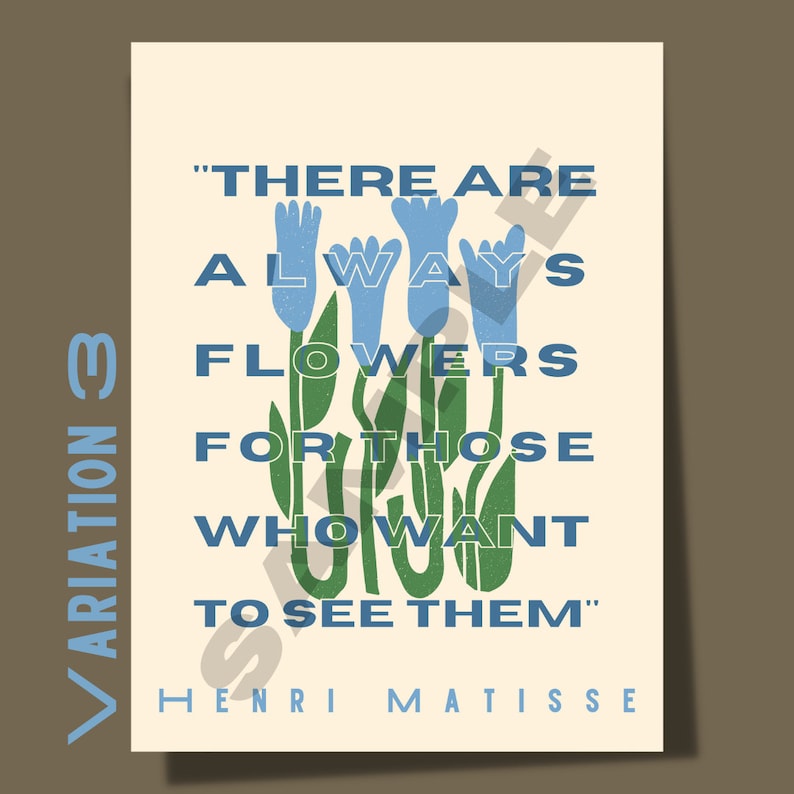 Henri Matisse Quote Posters - Etsy