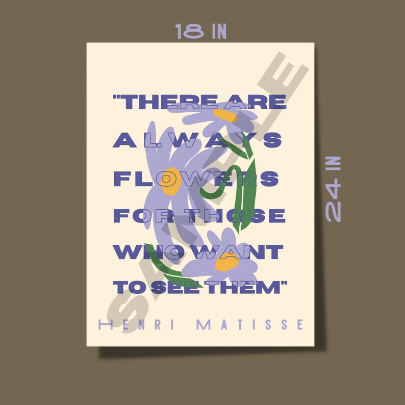Henri Matisse Quote Posters - Etsy