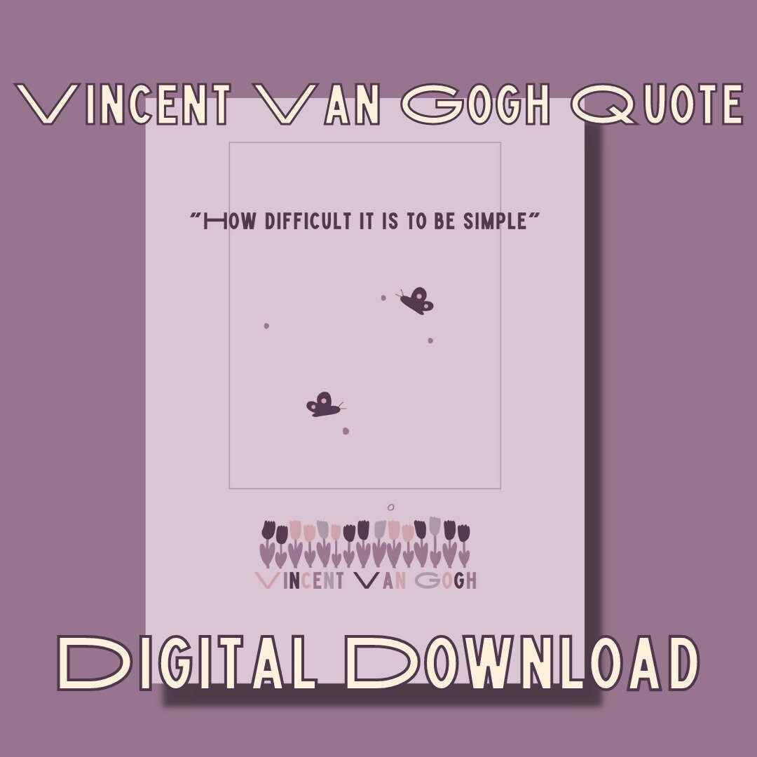 Vincent Van Gogh Quote Posters - Etsy