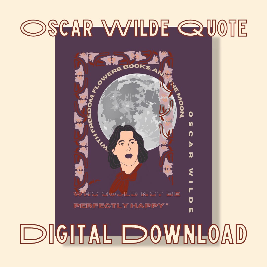 Oscar Wilde Quote Poster - Etsy