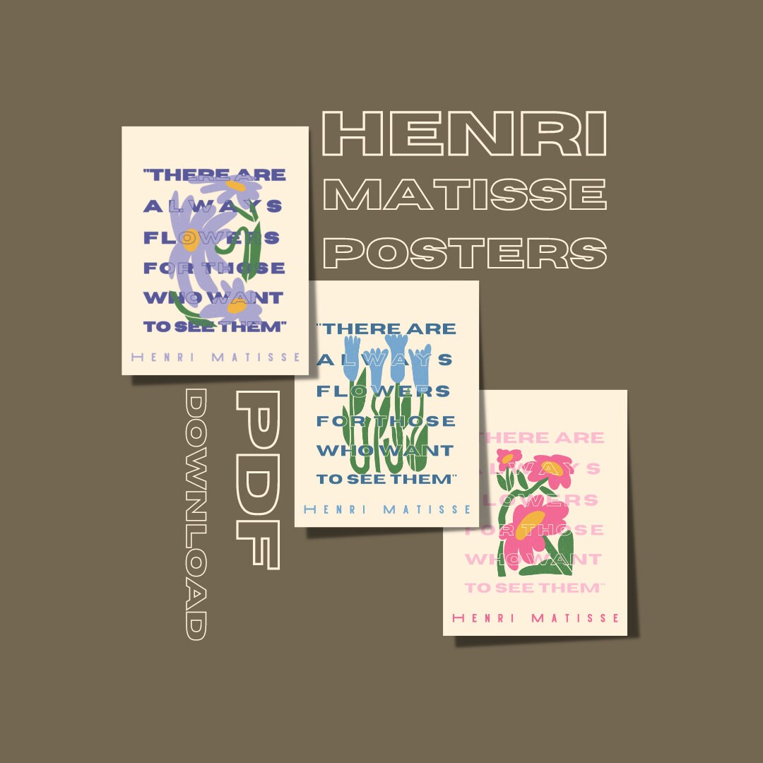 Henri Matisse Quote Posters - Etsy
