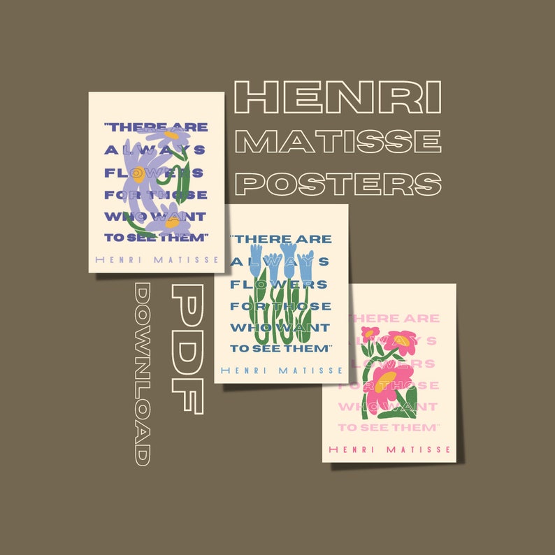 Henri Matisse Quote Posters - Etsy