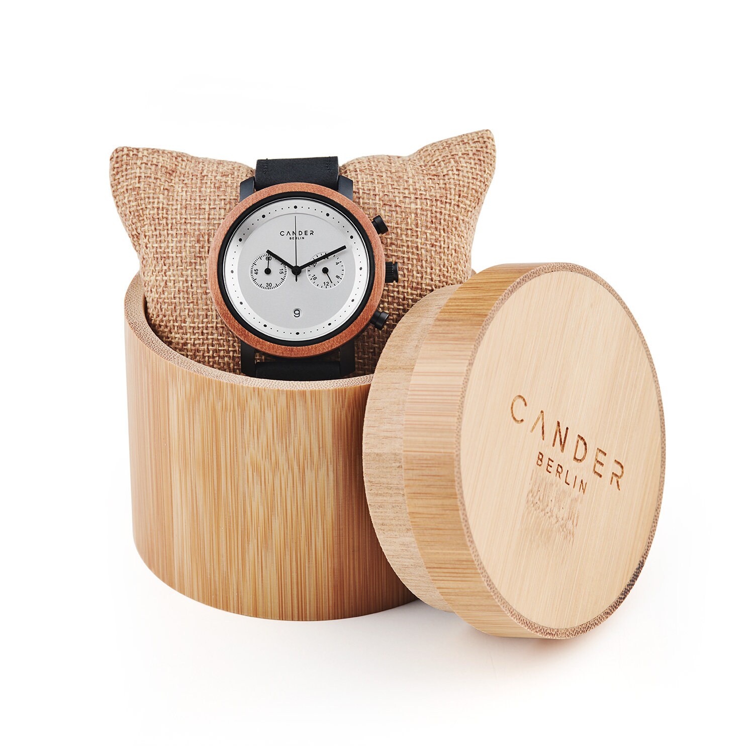 Cander Berlin MNA 2140 Wristwatch Wood Stainless Steel Leather | Etsy