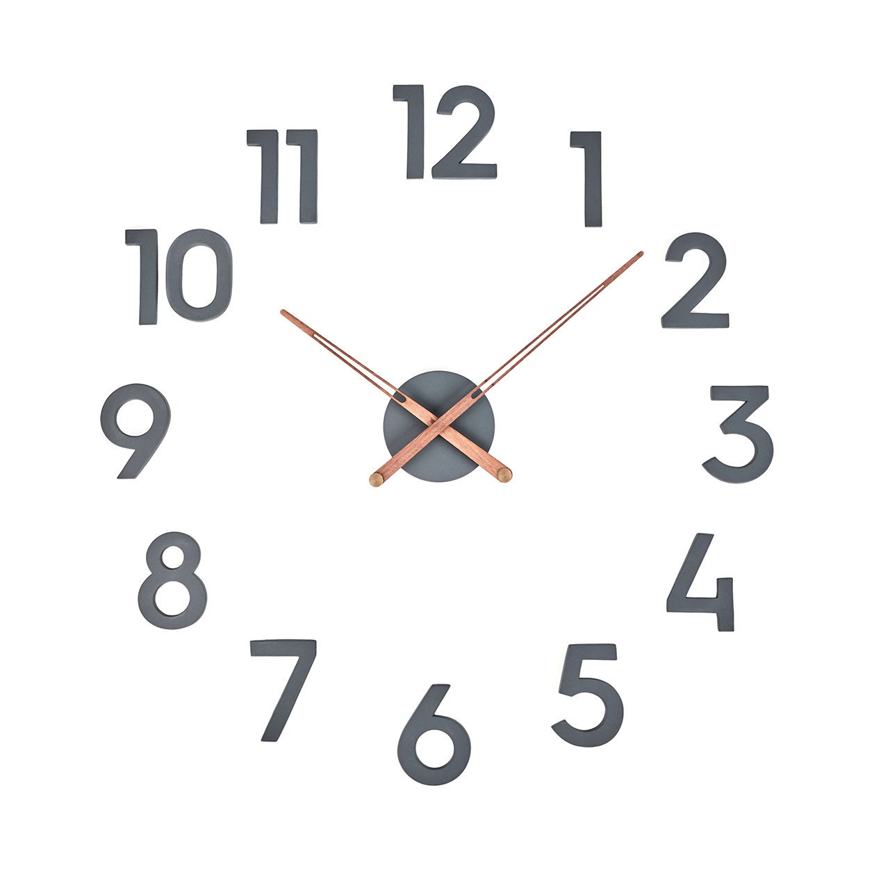 Cander Berlin MNU 6280 XXL 3D Beton Wanduhr Wandtattoo lautlos | Etsy