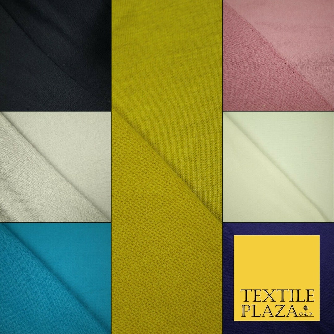 Plain French Cotton Terry Loop Back Jersey Dress Fabric Knit - Etsy UK