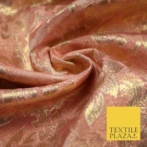 Luxury Floral Flower Mix Metallic Gold Brocade Dress Fabric - Etsy
