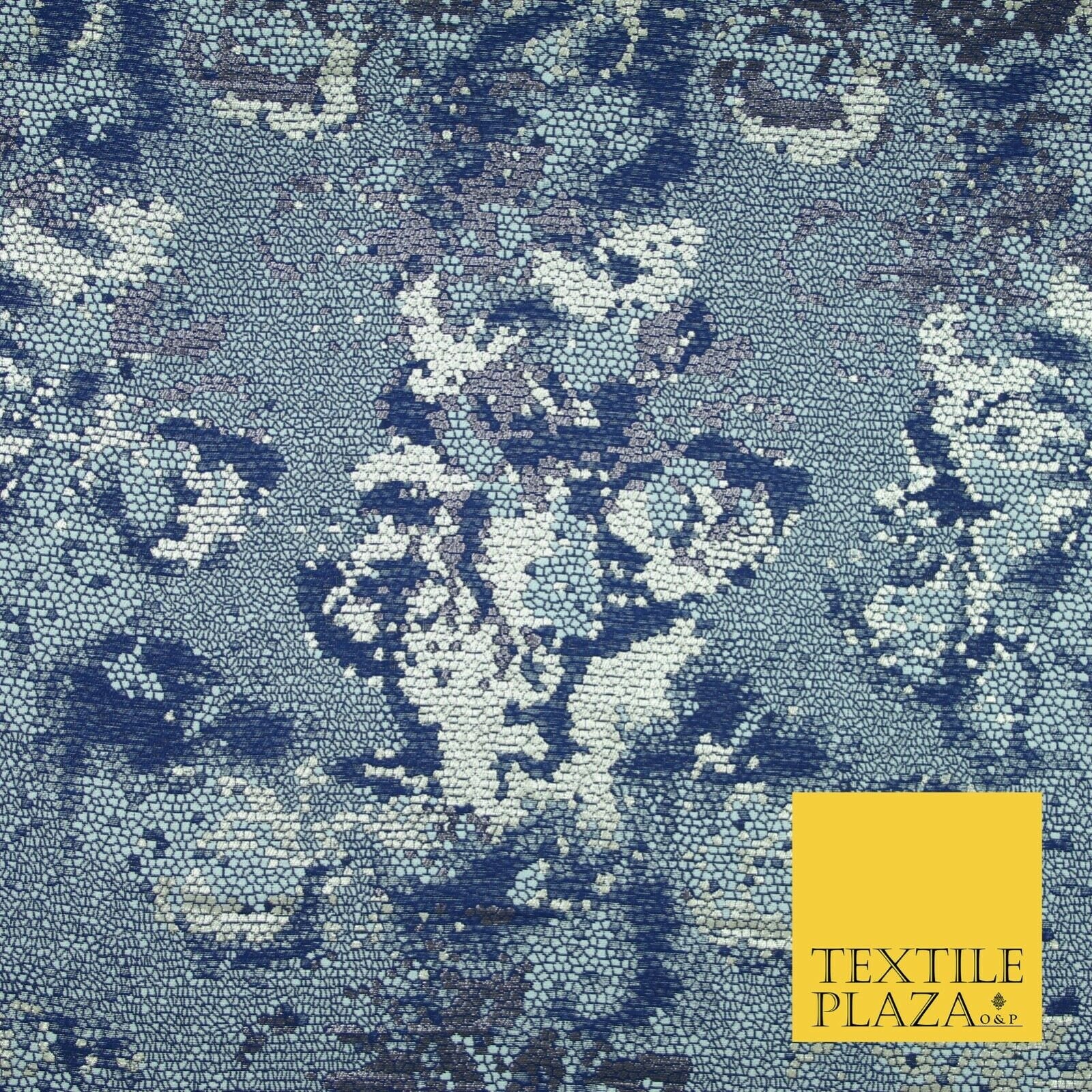 Navy Blue Pixel Beehive Snake Grid Metallic Brocade Jacquard - Etsy UK