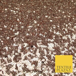 Rose Gold Intense All Over Sequin Stretch Net Lace Dress Fabric ...