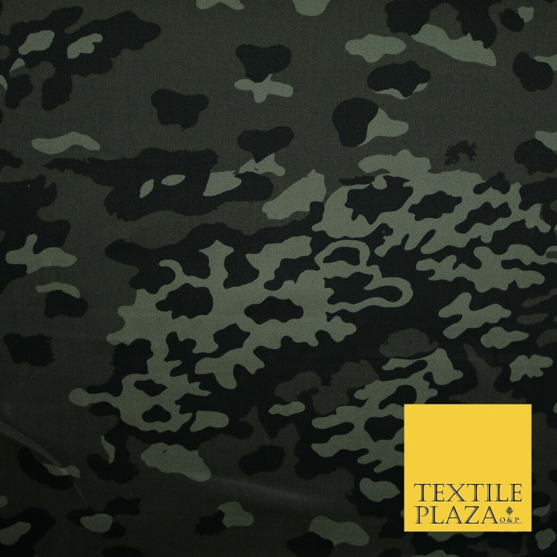 Dark Green Flecktarn Camouflage Cotton Twill Fabric Army Military ...