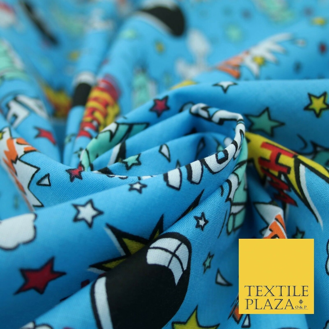 Blue Pow Zapp Wham Kids Cartoon Comic Book Bomb Printed - Etsy