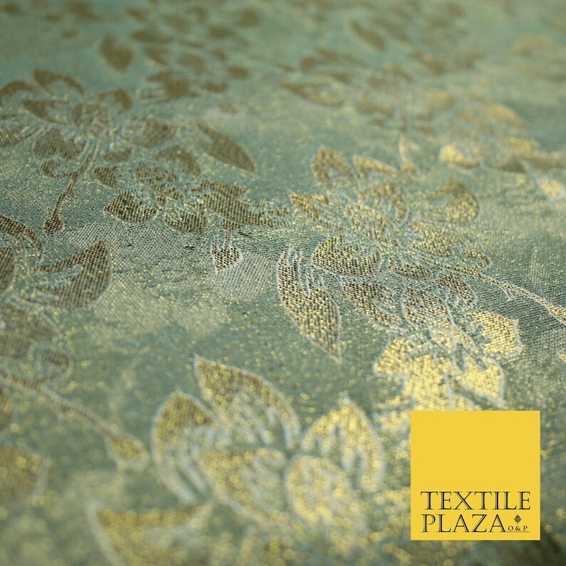 Luxury Floral Flower Mix Metallic Gold Brocade Dress Fabric - Etsy