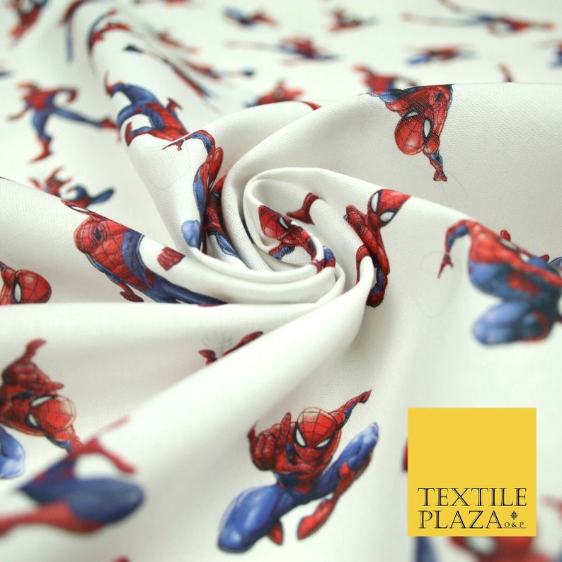 Spiderman Superhero Marvel Dc Comic Digital Print 100% Cotton Fabric 59 ...