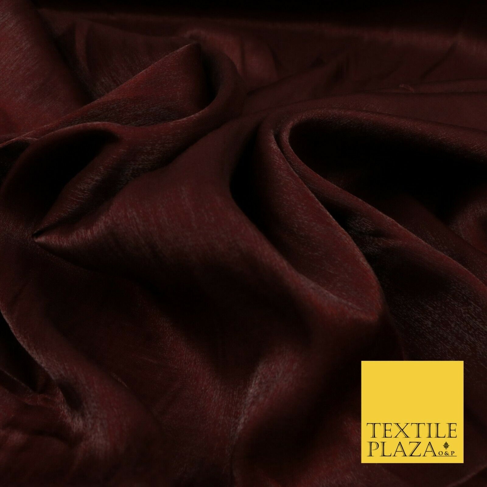 Deep maroon soft smooth silky shimmer polyester woven fabric | Etsy