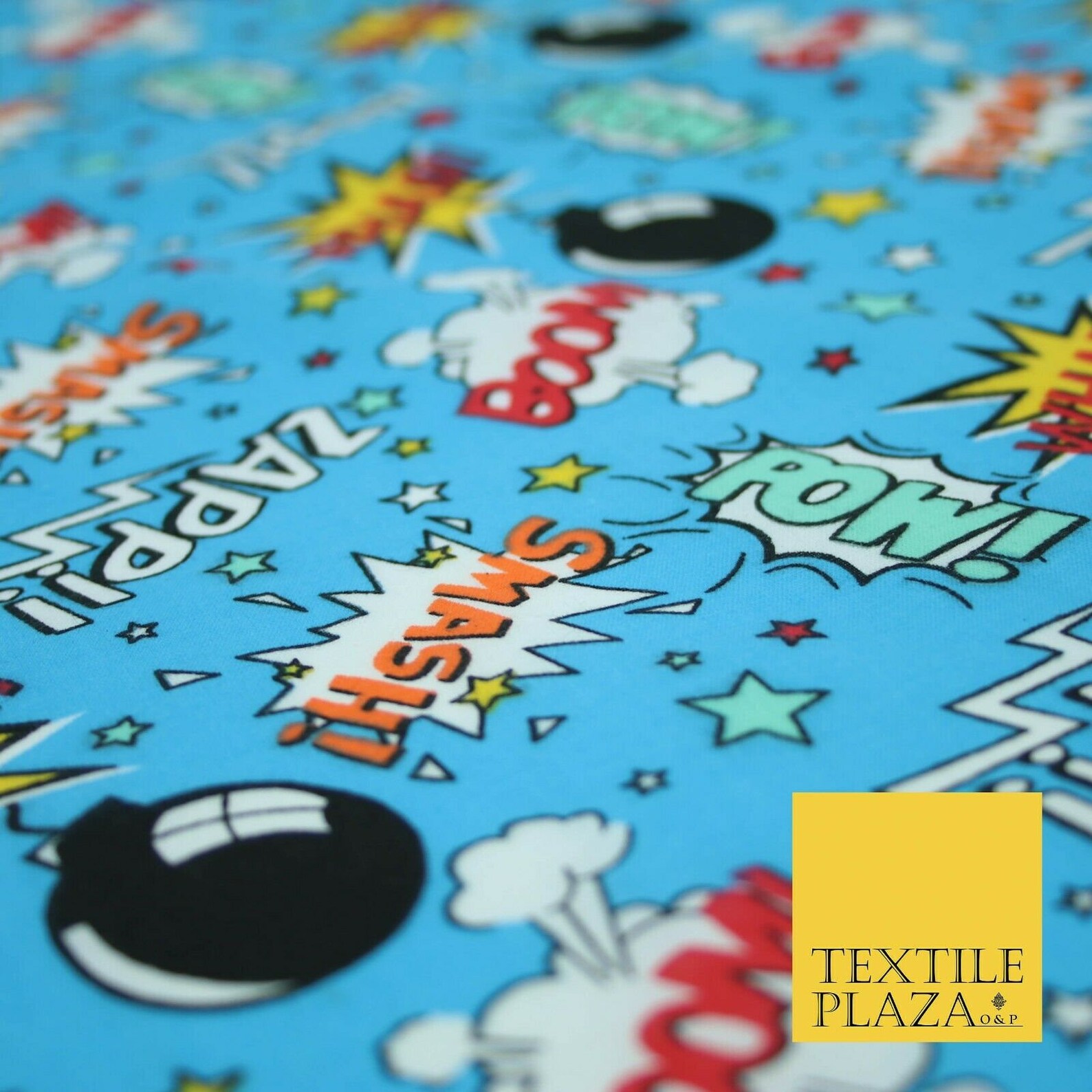 Blue Pow Zapp Wham Kids Cartoon Comic Book Bomb Printed - Etsy