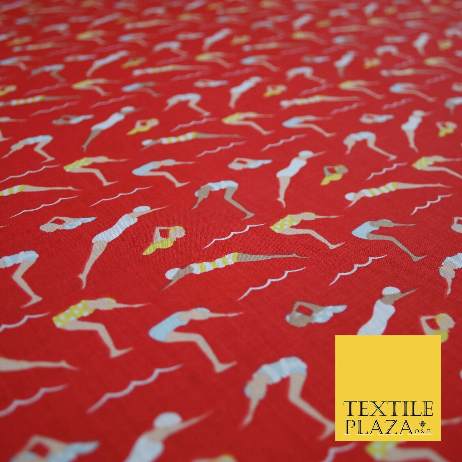 Swimmers Divers Watersports Printed Poly Cotton Fabric | Etsy