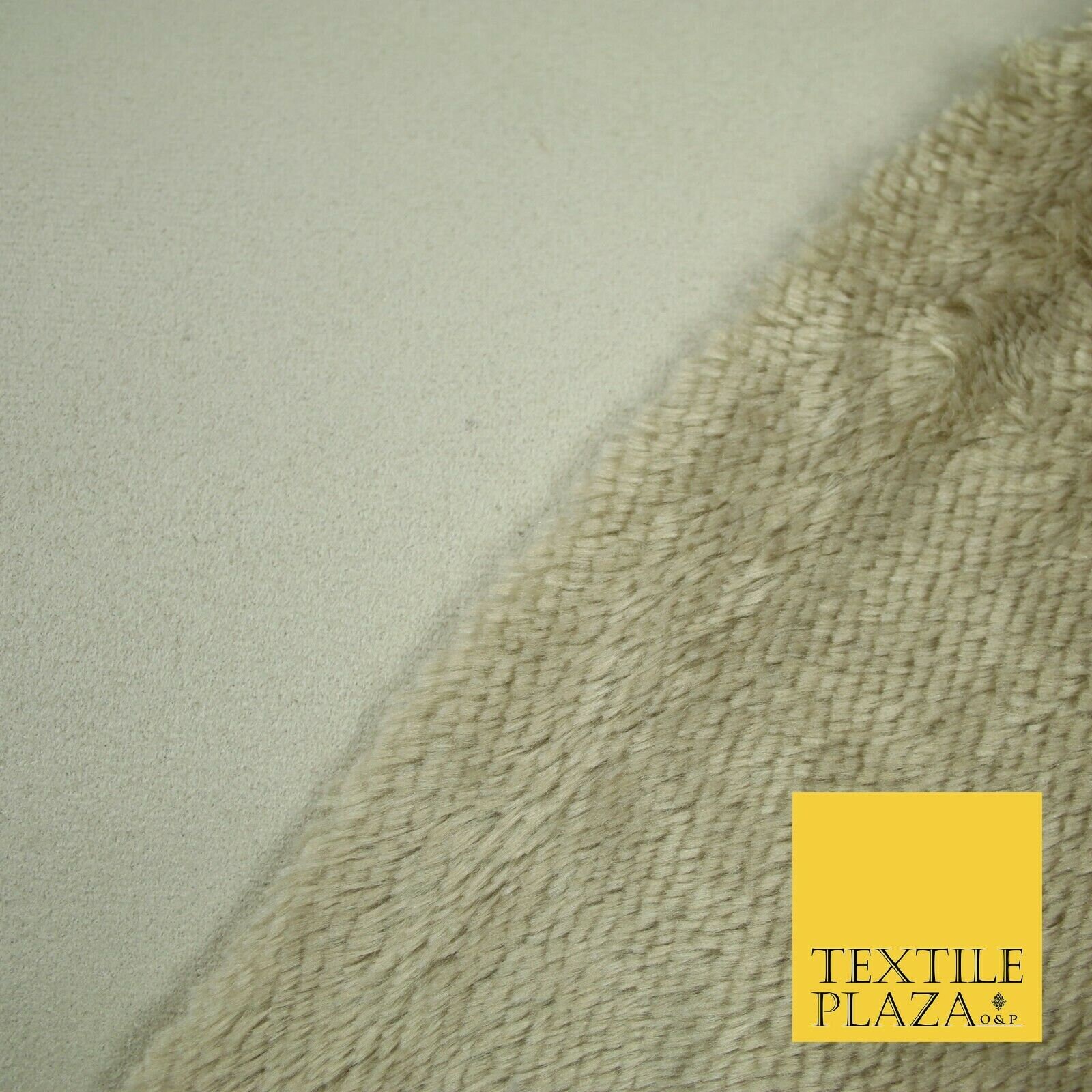Soft plain stone textured short pile faux fur fabric with | Etsy