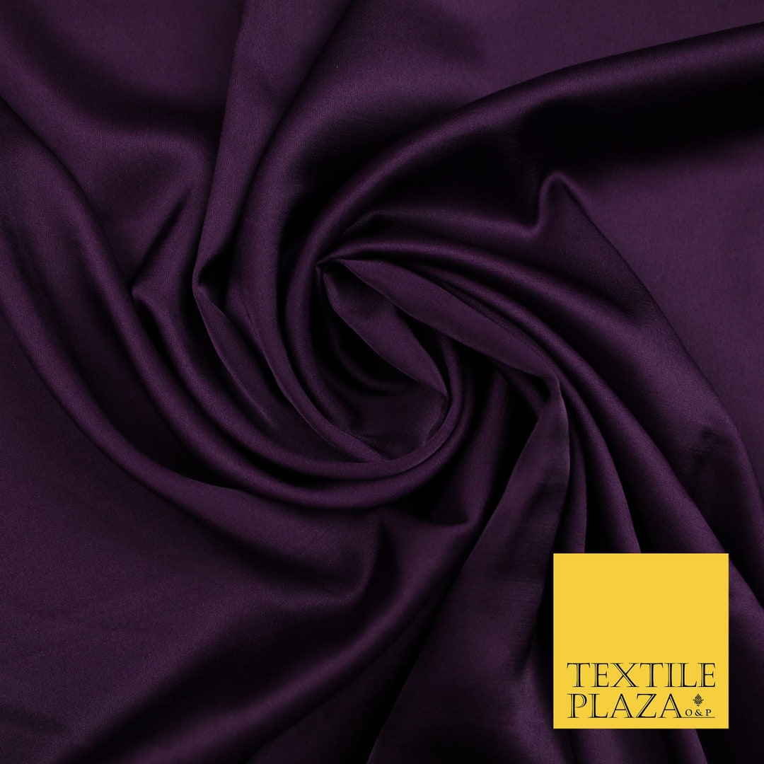 Plum Purple Fine Silky Smooth Liquid Sateen Satin Dress Fabric - Etsy