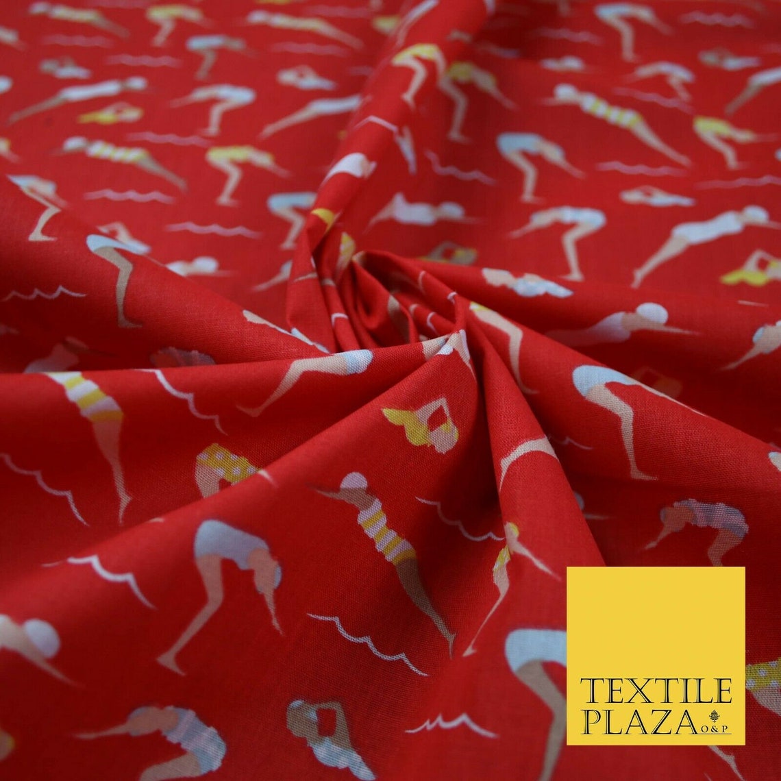 Swimmers Divers Watersports Printed Poly Cotton Fabric - Etsy