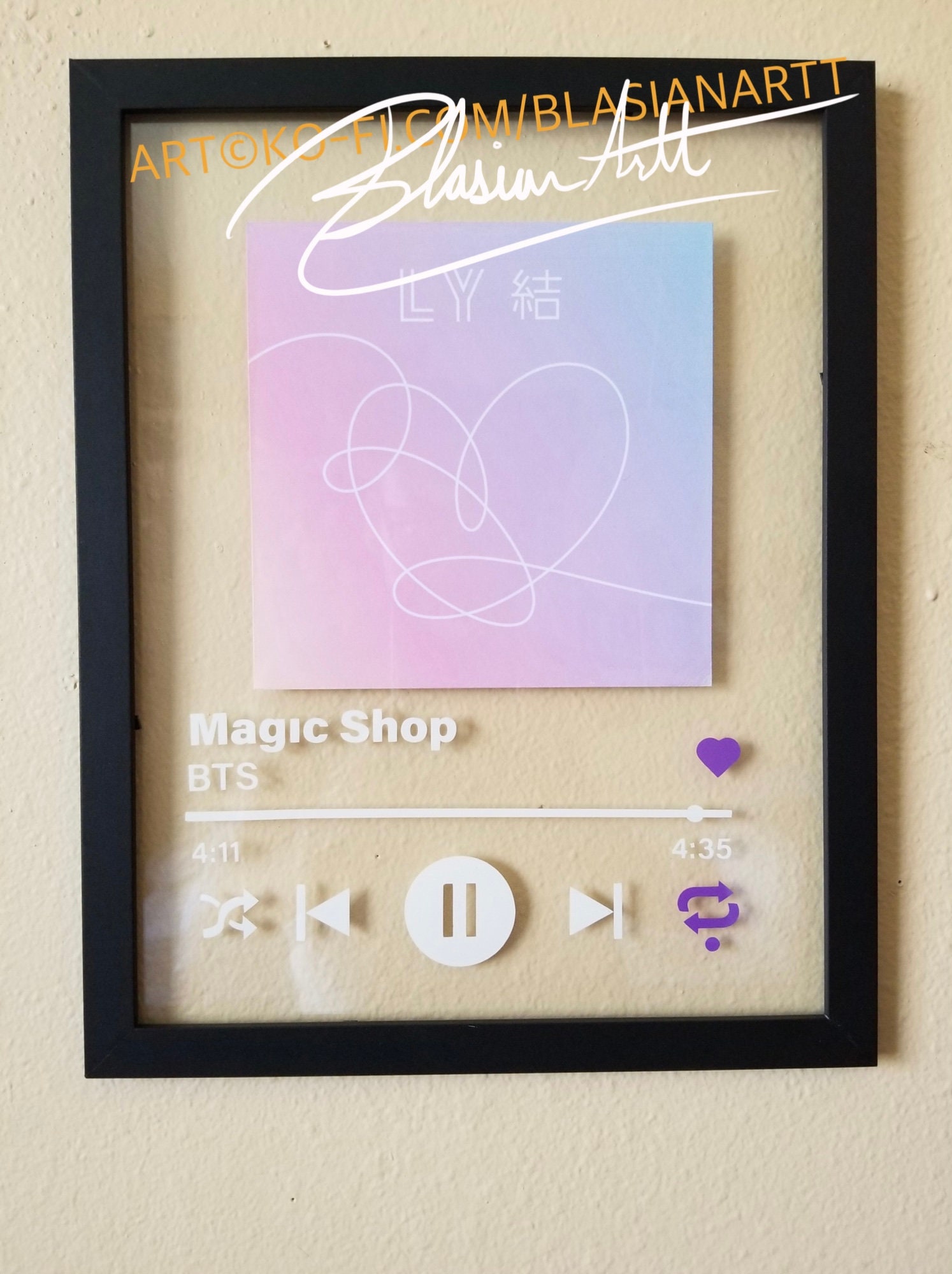 Wall Art Glass Music Player Art With or Without Frame With - Etsy