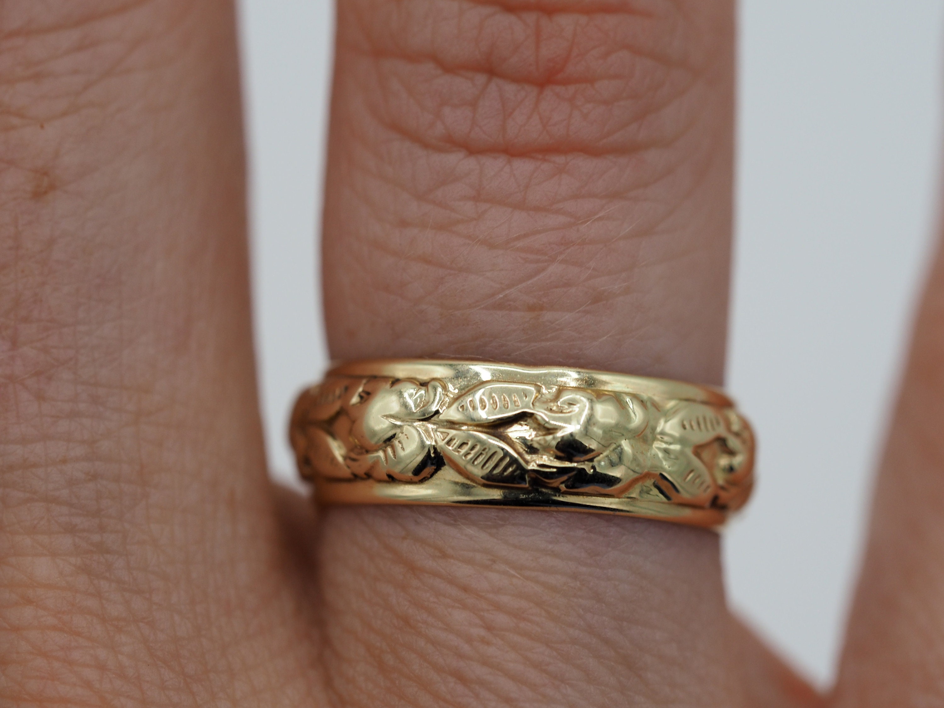 Vintage Gold Wedding Ring Orange Blossom Band 1920s Ring - Etsy