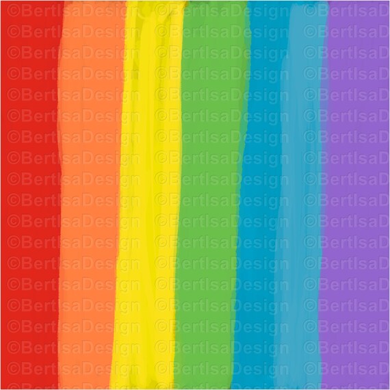 Rainbow Digital Paper . Hand Painted Scrapbook Paper | Etsy