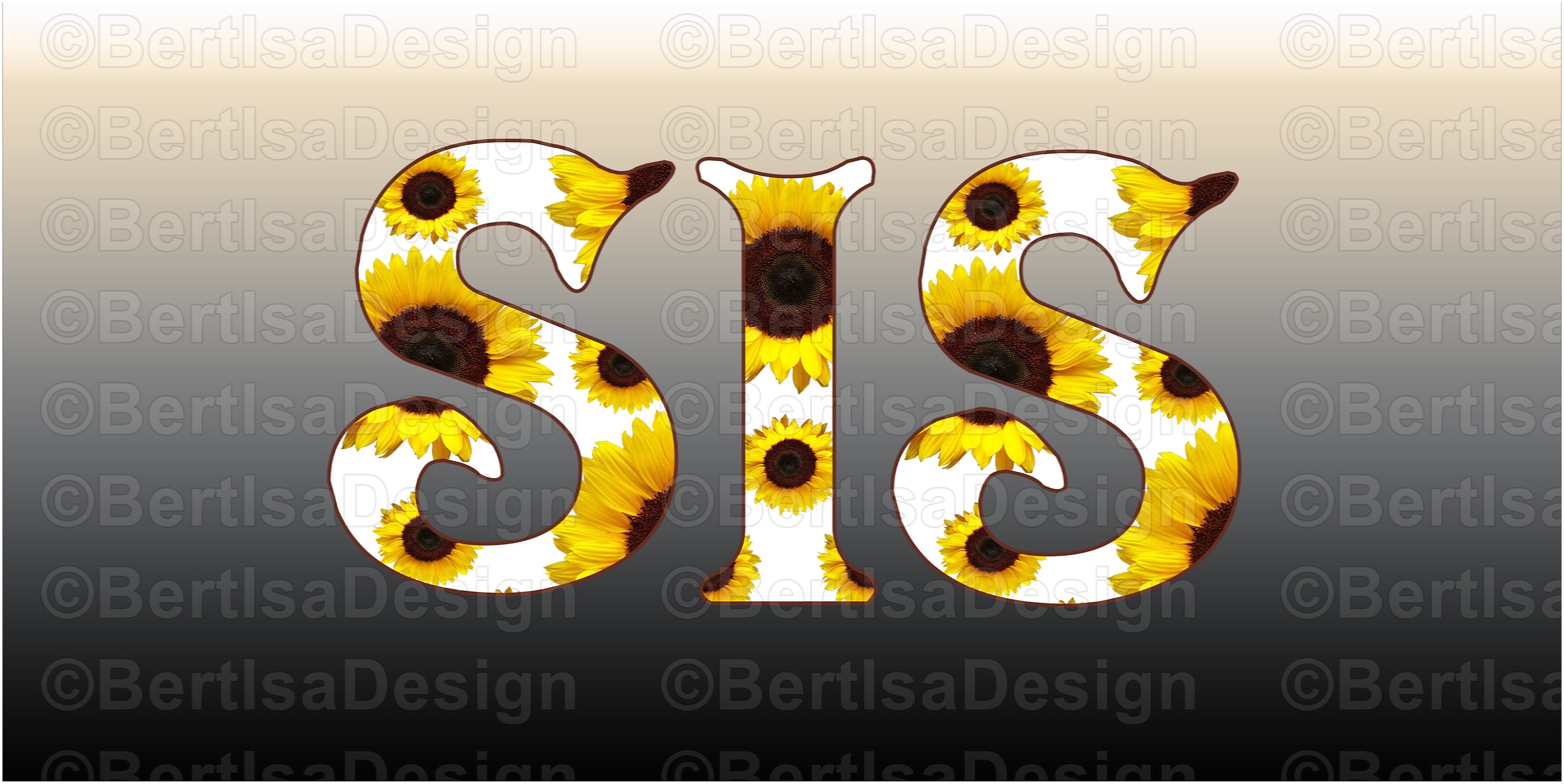 Sunflower Letters A to Z Clip Art Sunflower Alphabet - Etsy UK