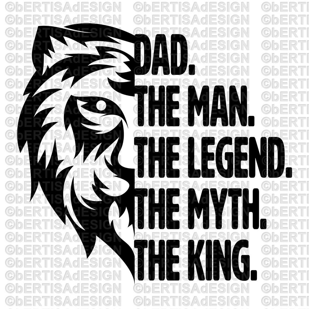 Dad the Man the Legend Sublimation Design, Dad PNG Clipart File ...