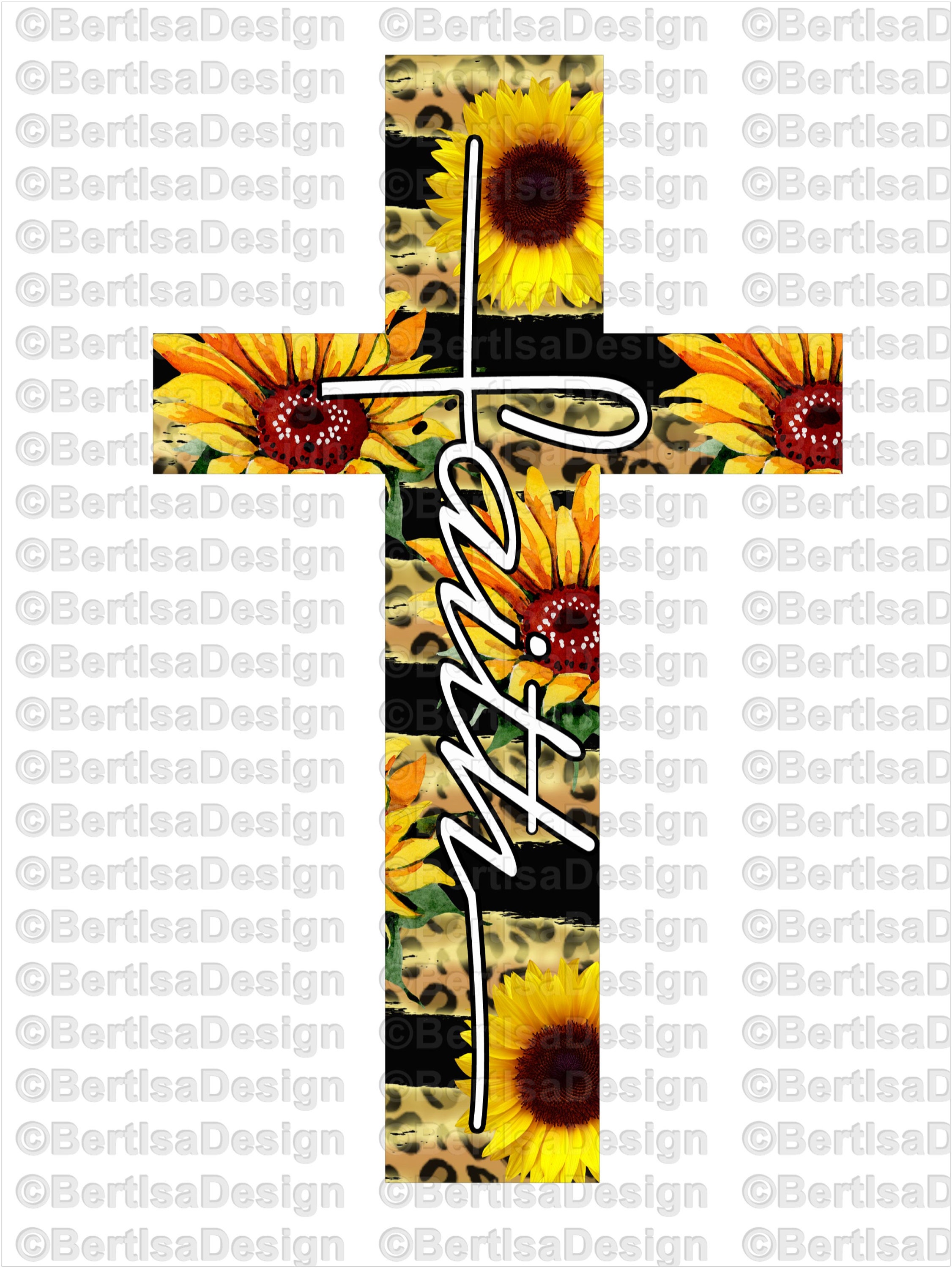 Paper, Party & Kids Card Making & Stationery Sunflower cross faith ...