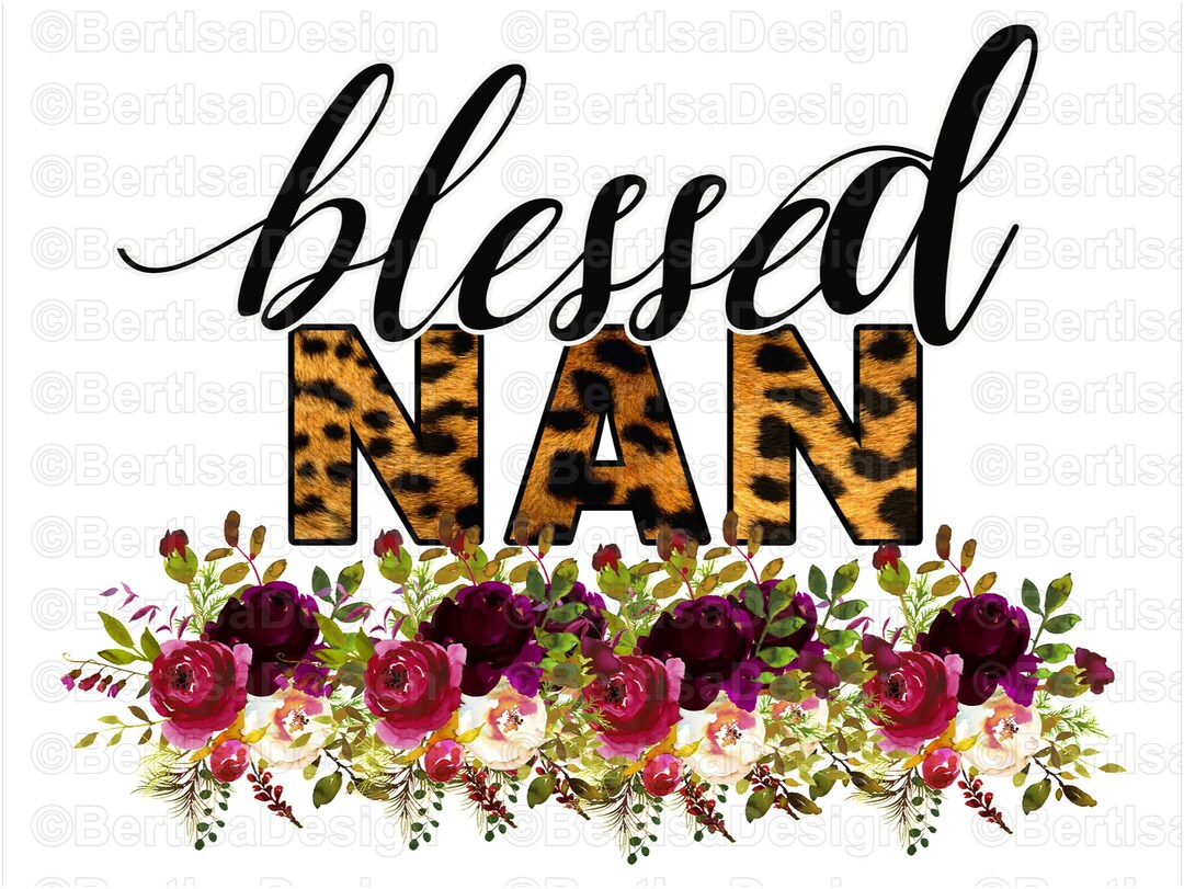 Blessed Nan Sublimation, Sublimation PNG, Sublimation Graphic ...