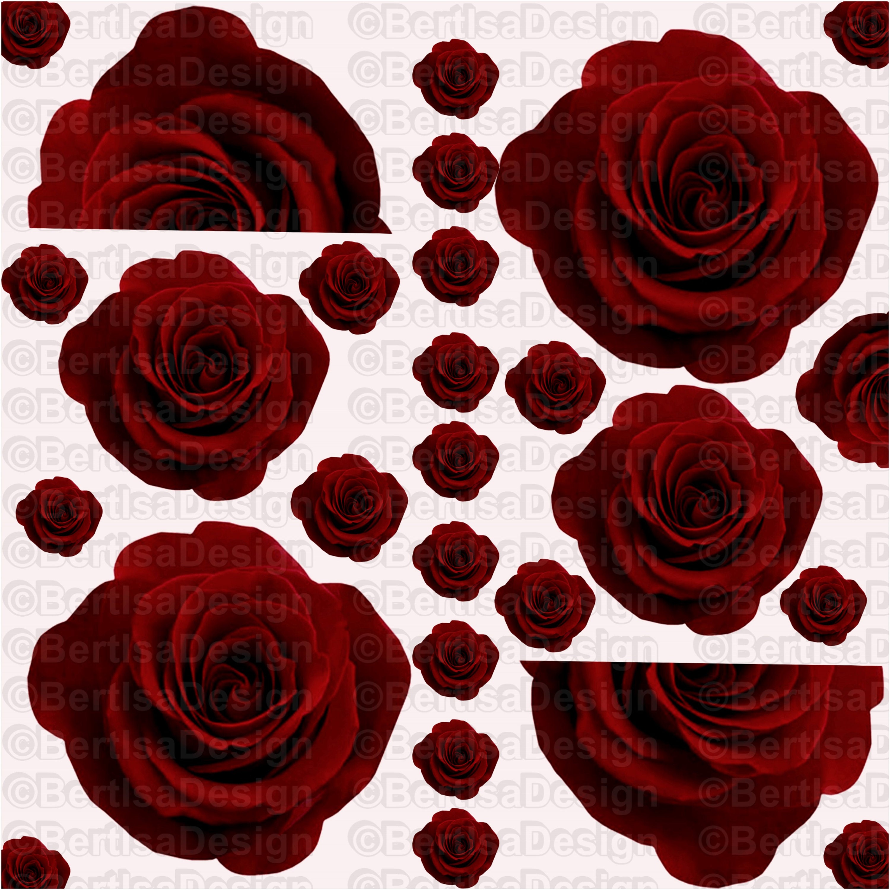 Roses Sublimation Full Sheet Large Waterslide PNG Design - Etsy