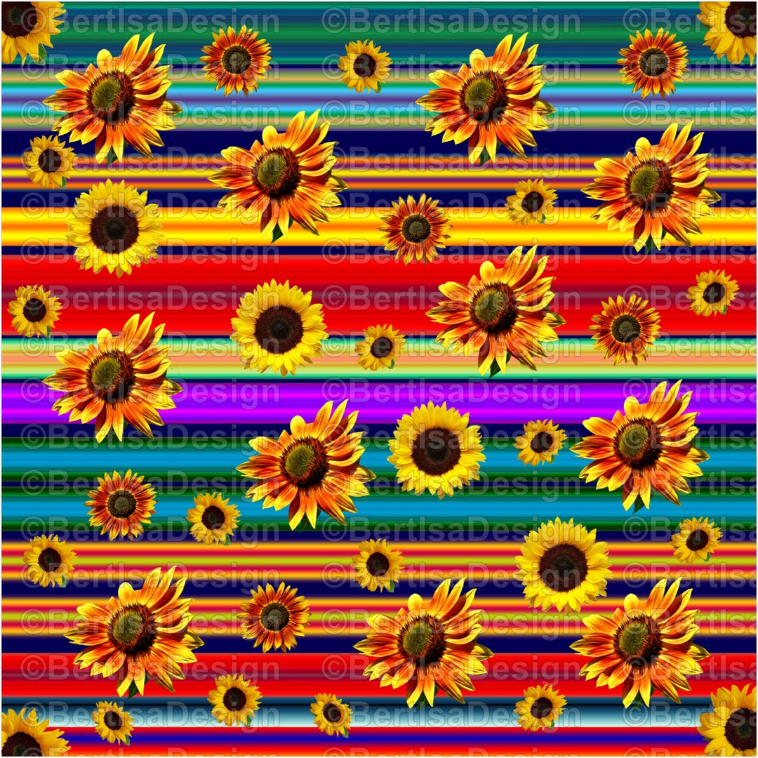 Serape Sunflower, Serape Background, Sublimation Design, PNG Clipart ...