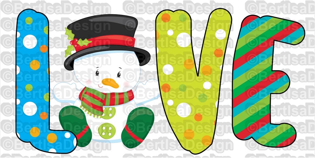 Snowman Love Sublimation / Snowman Clip Art/ 300 DPI / Instant Download ...