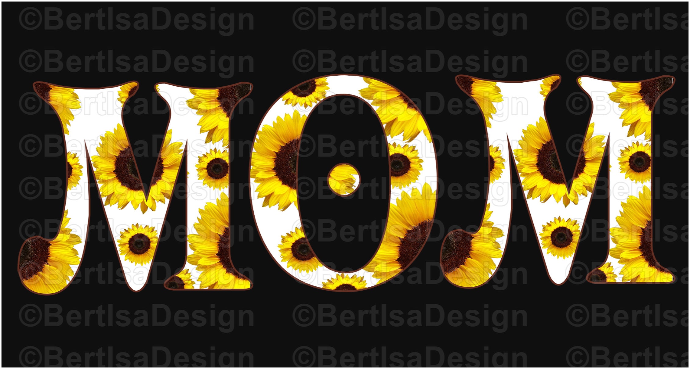 Sunflower letters A to Z Clip Art Sunflower Alphabet | Etsy