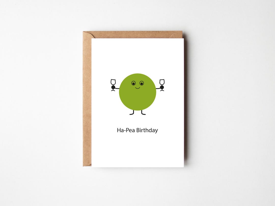 Ha-pea Birthday | Greeting Card - Etsy