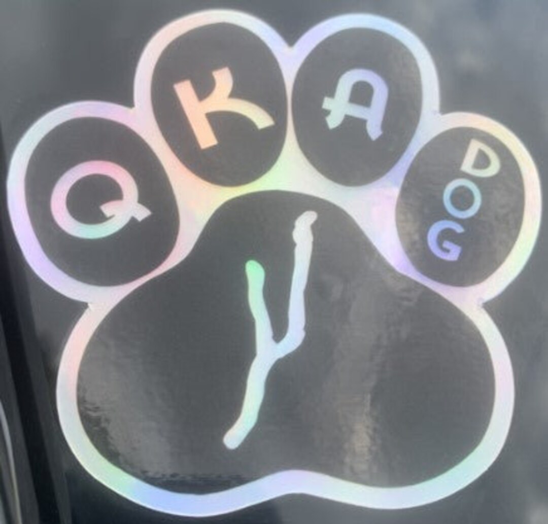 QKA Dog Holographic Sticker - Etsy