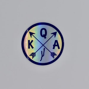 QKA Arrows Holographic Sticker - Etsy