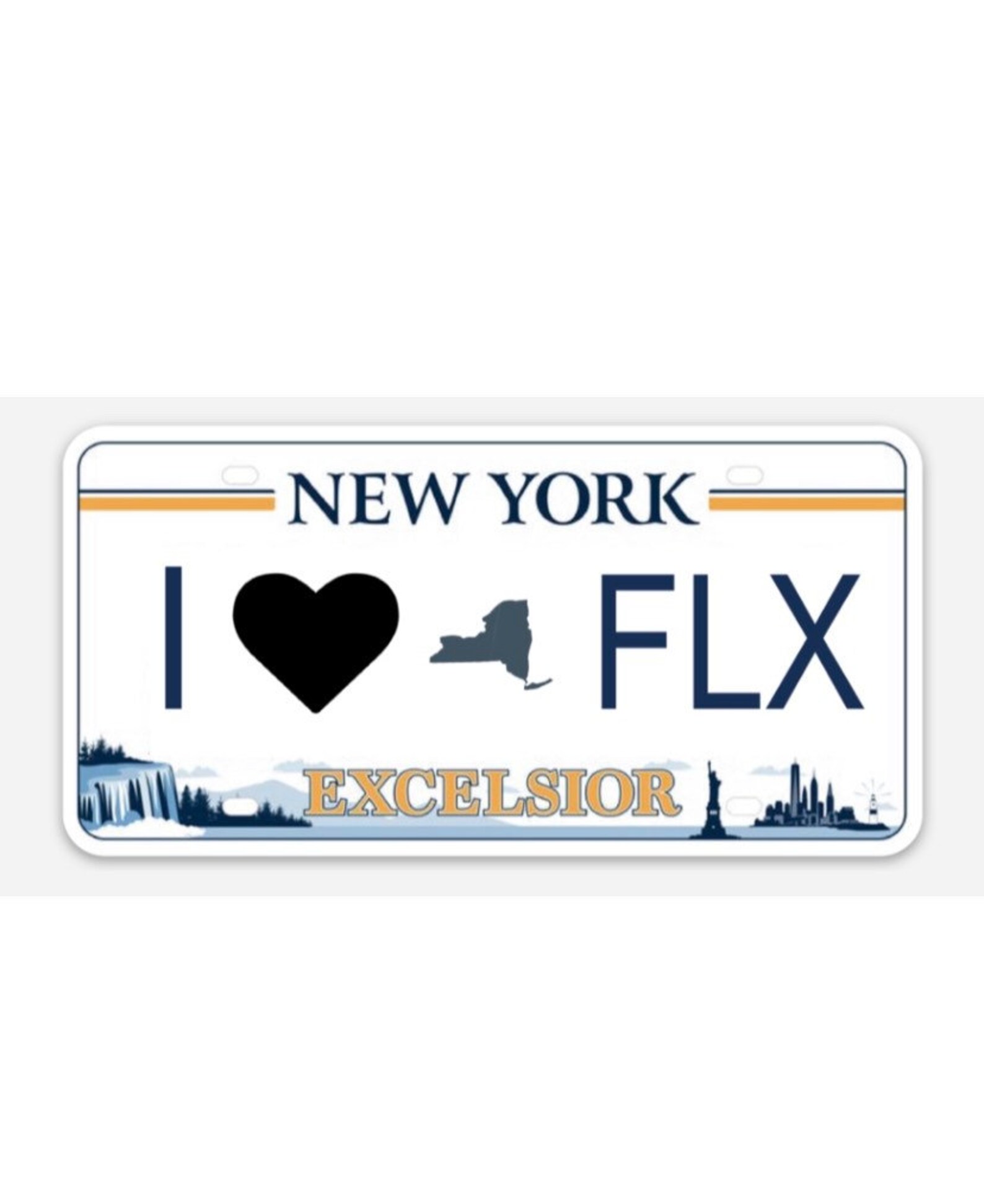 Finger Lakes FLX License Plate Sticker | Etsy
