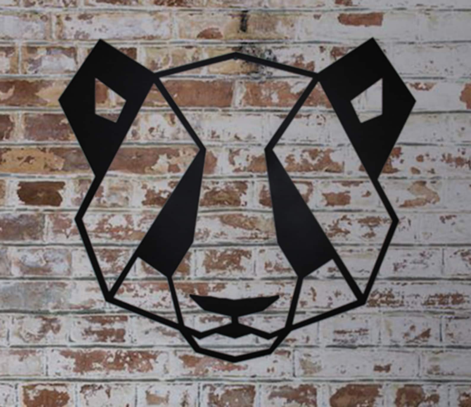 Duvart Metal Wall Art of Panda, 27'' X 25'', 3 Mm Powder Coated Steel ...