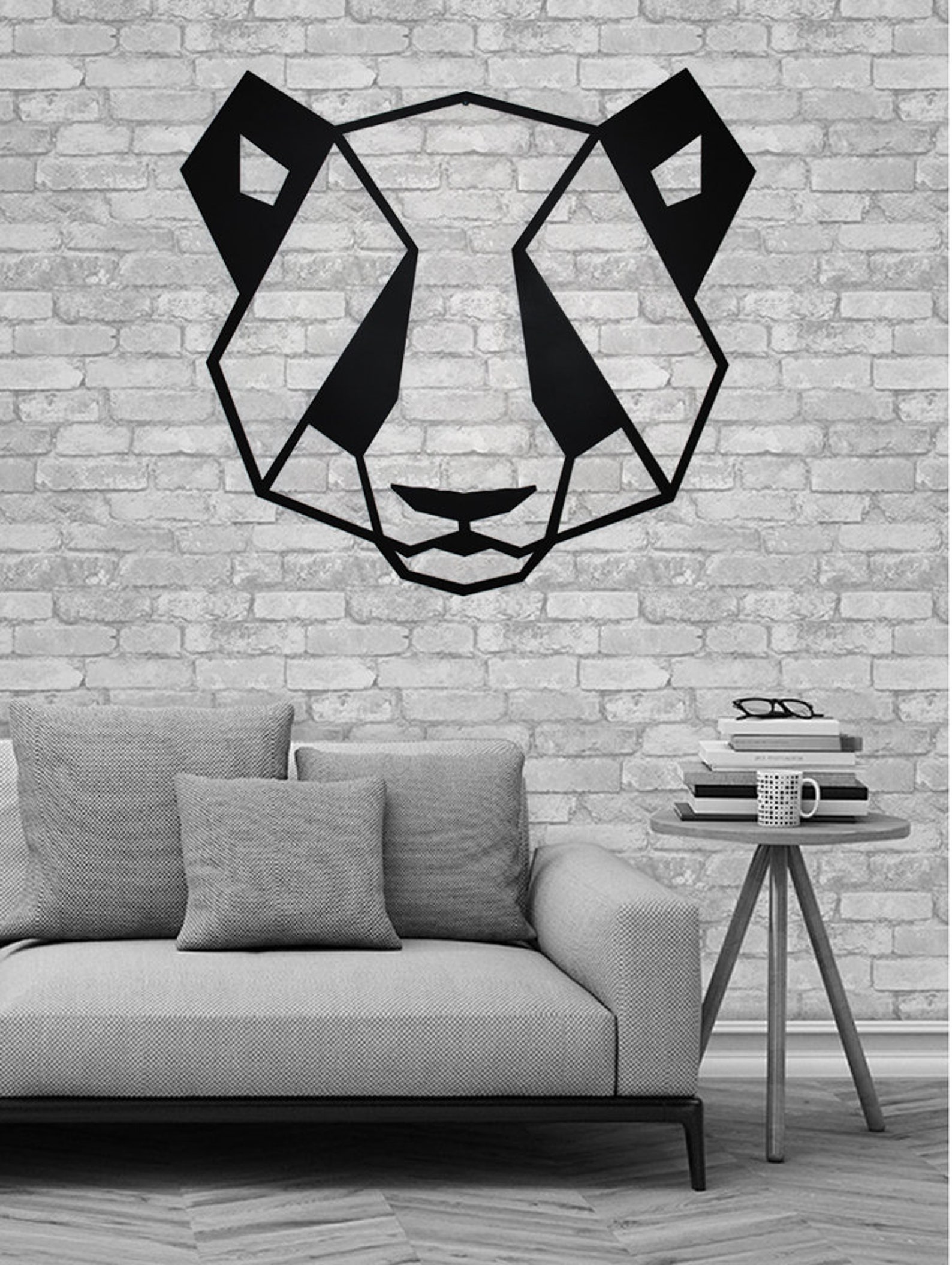 Duvart Metal Wall Art of Panda, 27'' X 25'', 3 Mm Powder Coated Steel ...