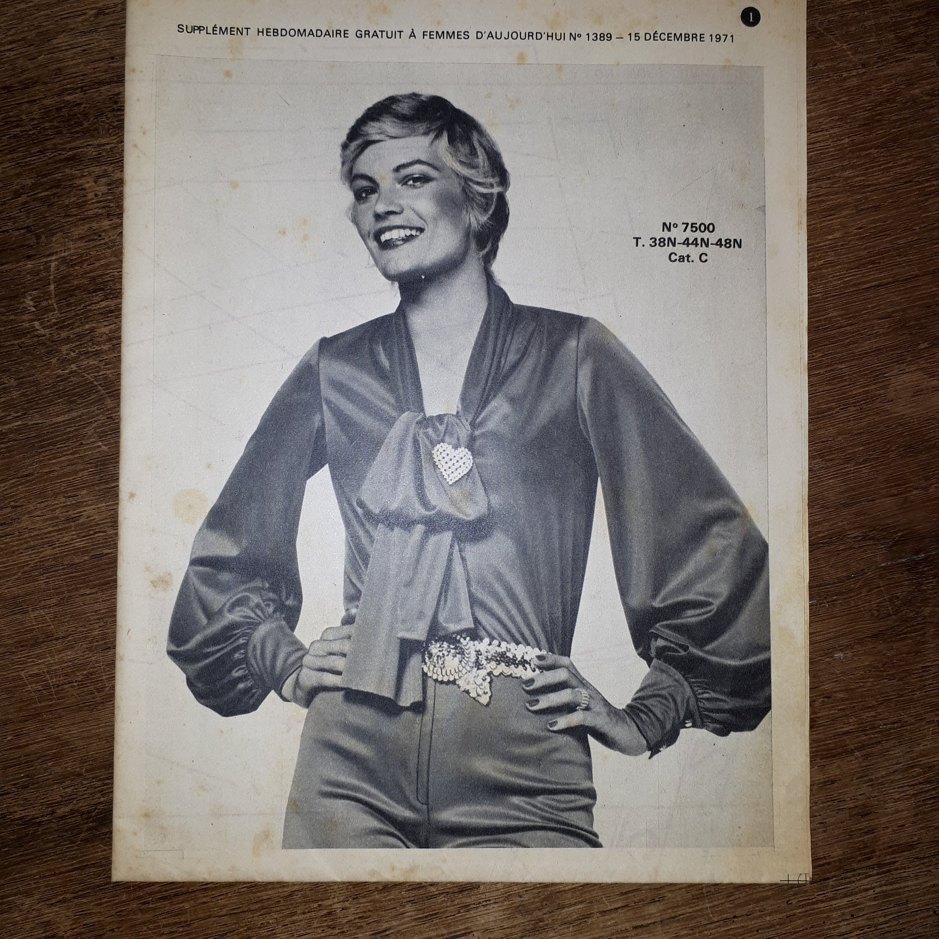 French Sewing Pattern 70s Evening Blouse Top Different Sizes - Etsy