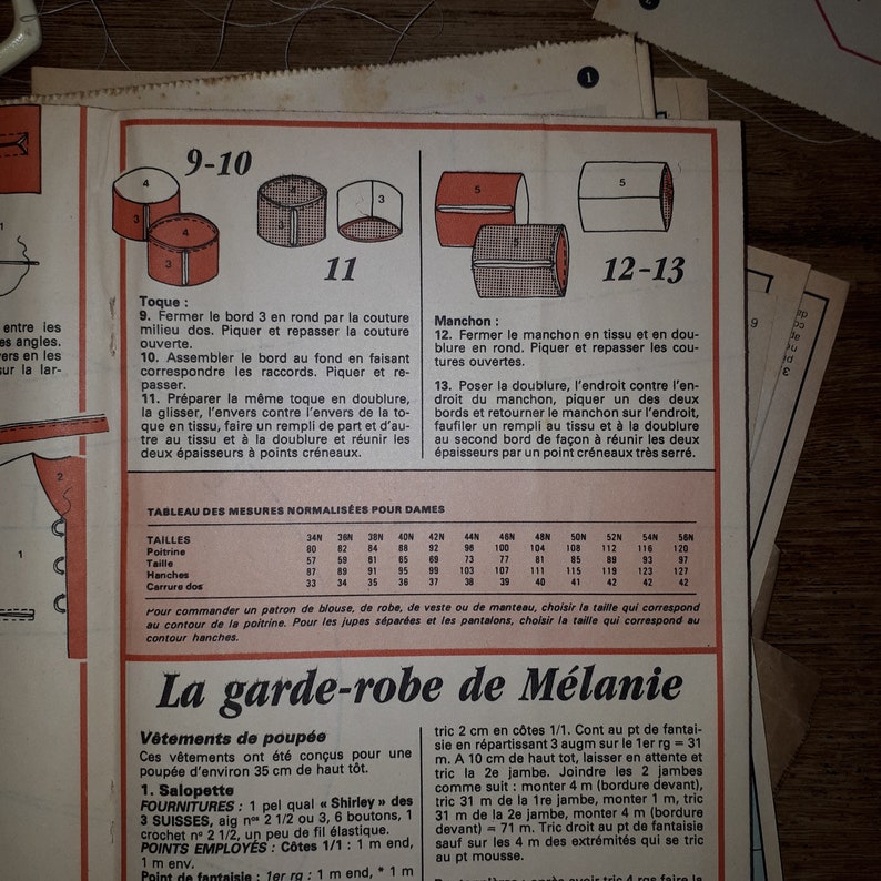 French Sewing Pattern 70s Evening Blouse Top Different Sizes - Etsy