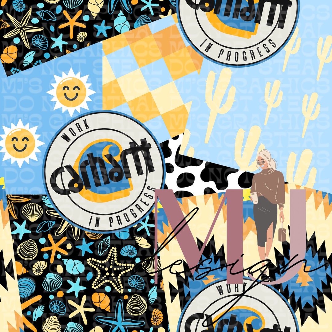 Carheart Summer Patchwork Seamless Design Pattern - Etsy