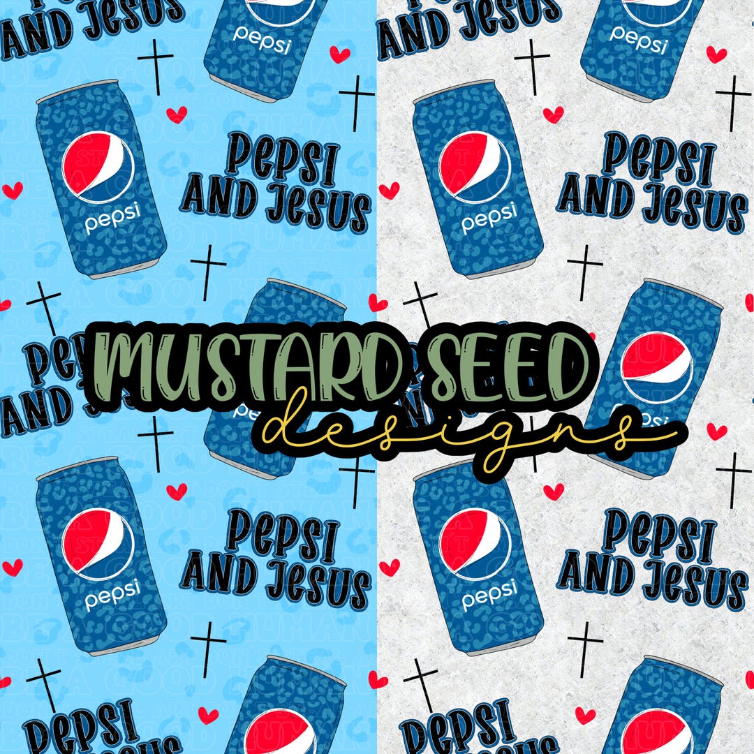 Pepsi and Jesus LEOPARD BUNDLE Soda Faith Christian Seamless File ...